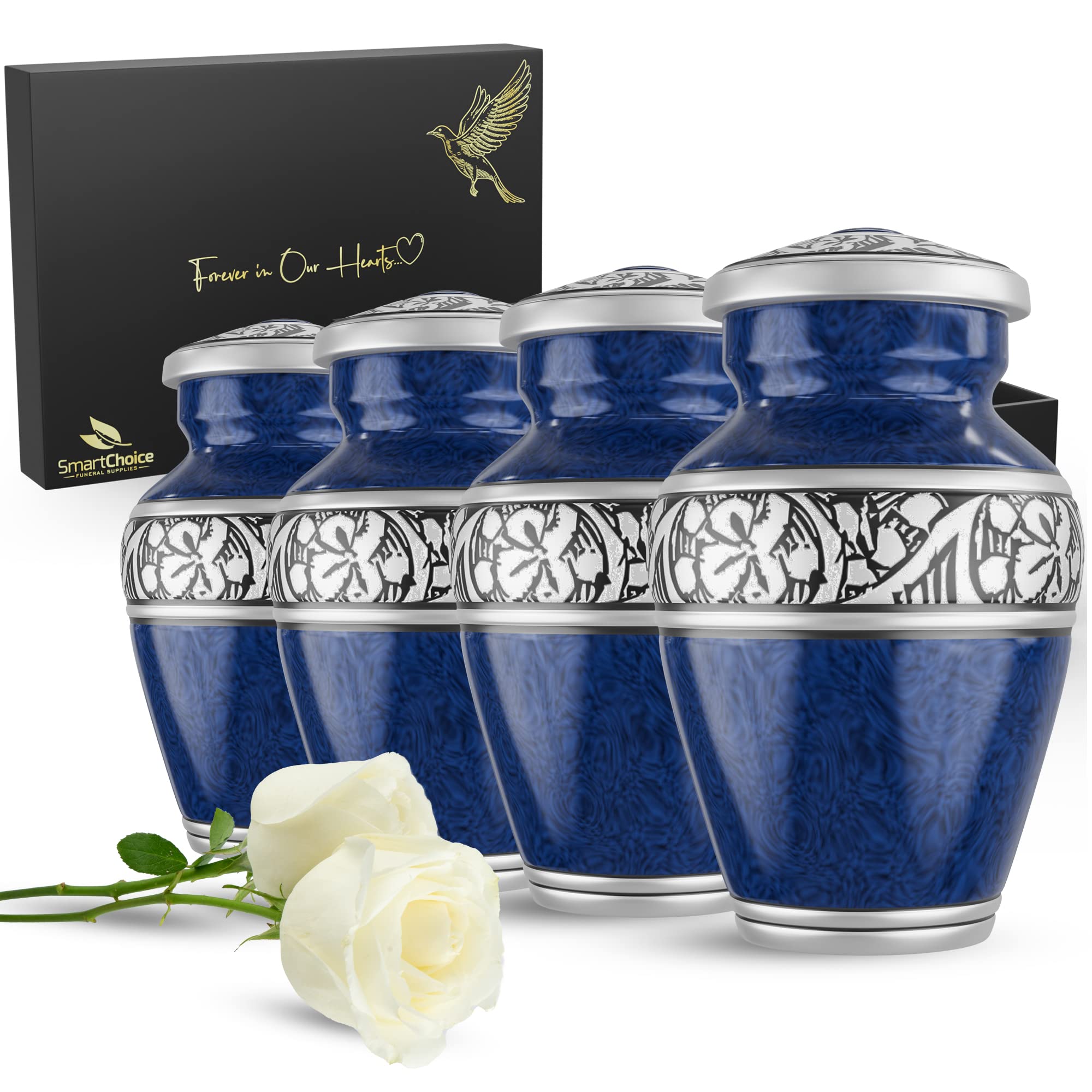 Set of 4 SmartChoice Keepsake Cremation Urns for Human Ashes ...